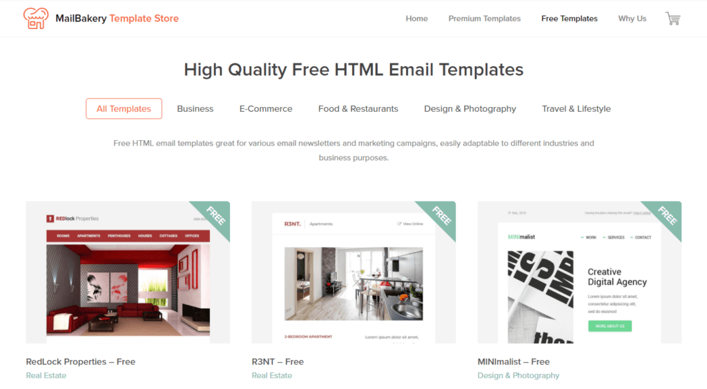 Get Free Email Templates: HTML, Responsive and Customizable